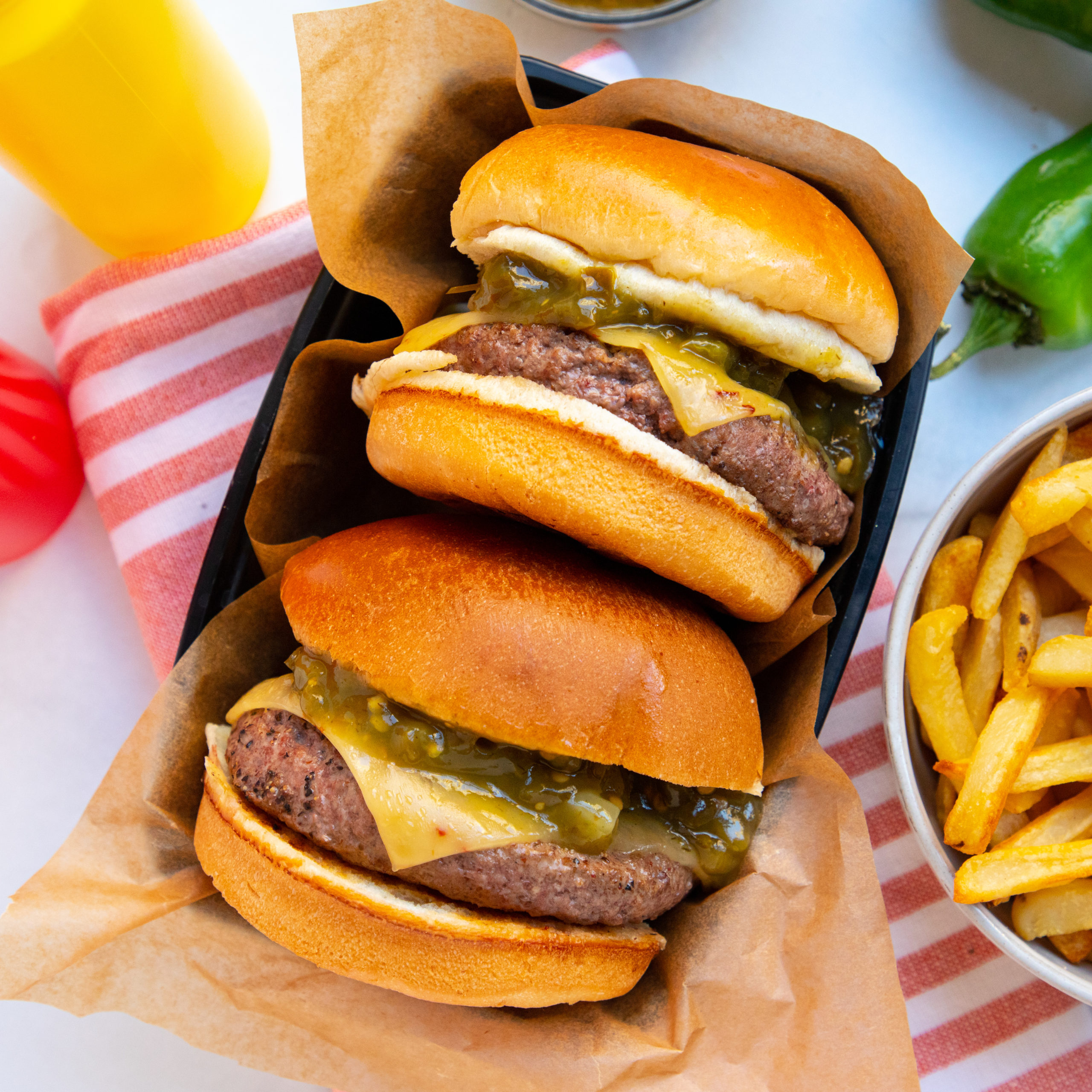 Green Chile Burger • Turano Baking Co