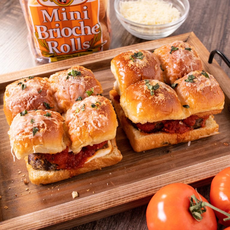 Mini Brioche Bun Sliced • Turano Baking Co